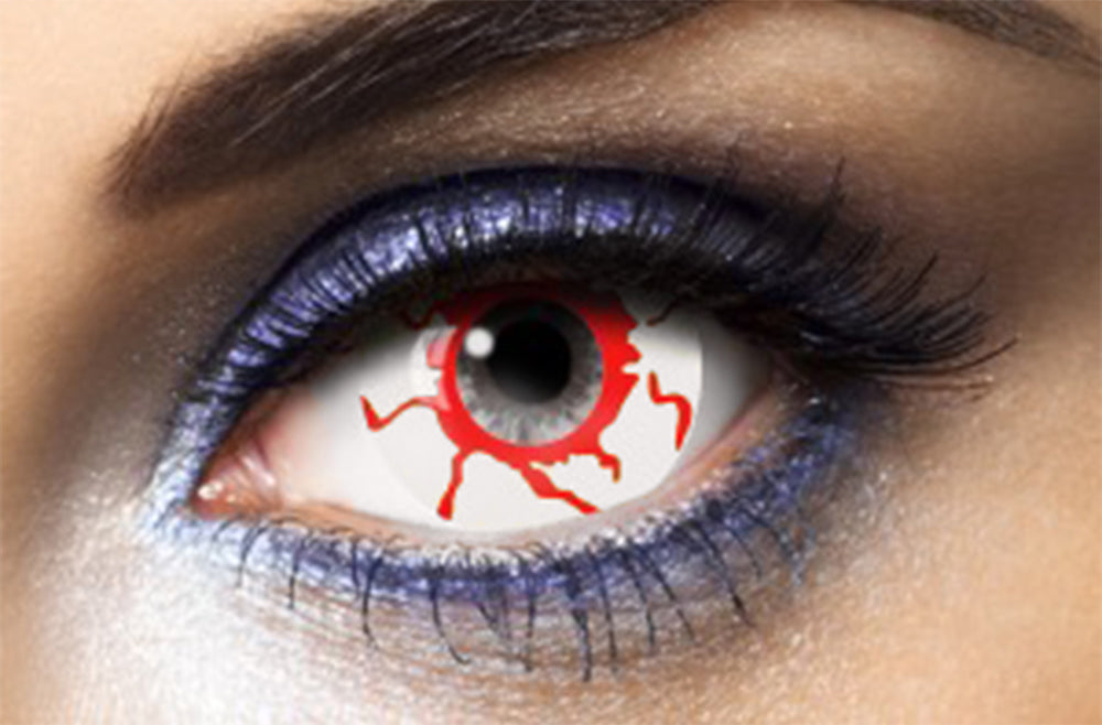 Skull White - White Halloween Contact Lenses | My Colored Contact ...
