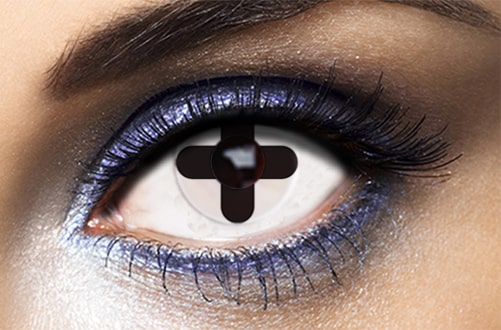 White Halloween Contact Lenses - Knock Out - White Contact Lenses | My ...